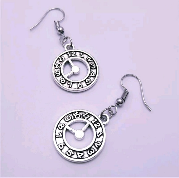 Jewelry | Tibetan Silver Dangling Clock Earrings | Poshmark